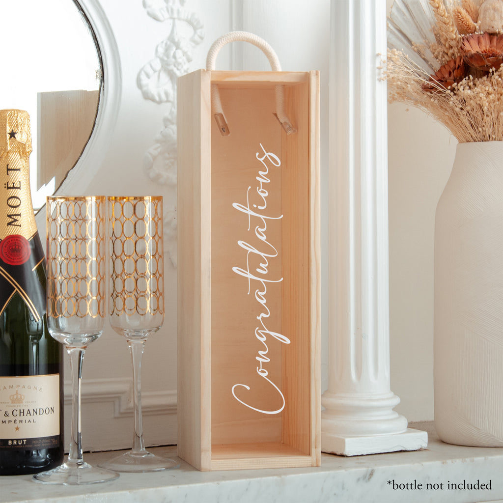 Personalised congratulations bottle box – Stag Design