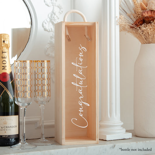 Personalised congratulations bottle box – Stag Design