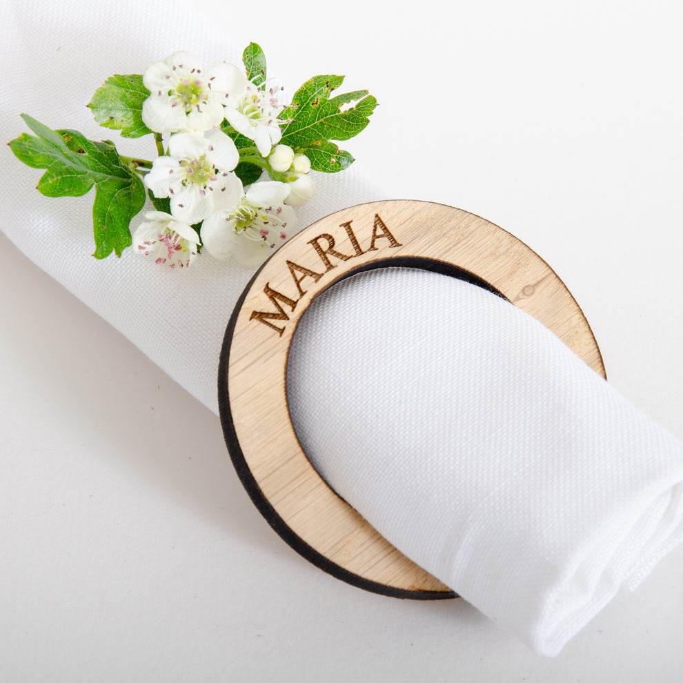 Personalised napkin rings – Stag Design