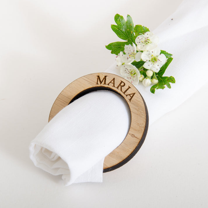 Personalised napkin rings – Stag Design