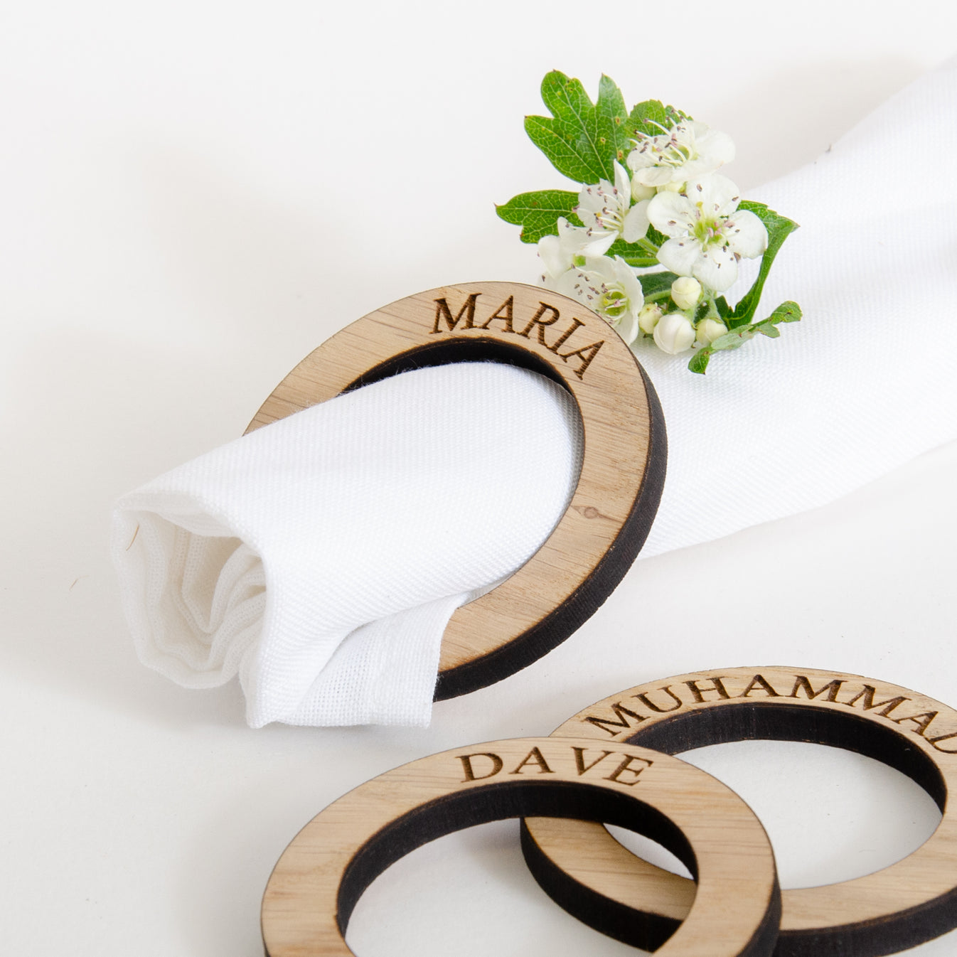 Personalised napkin rings – Stag Design