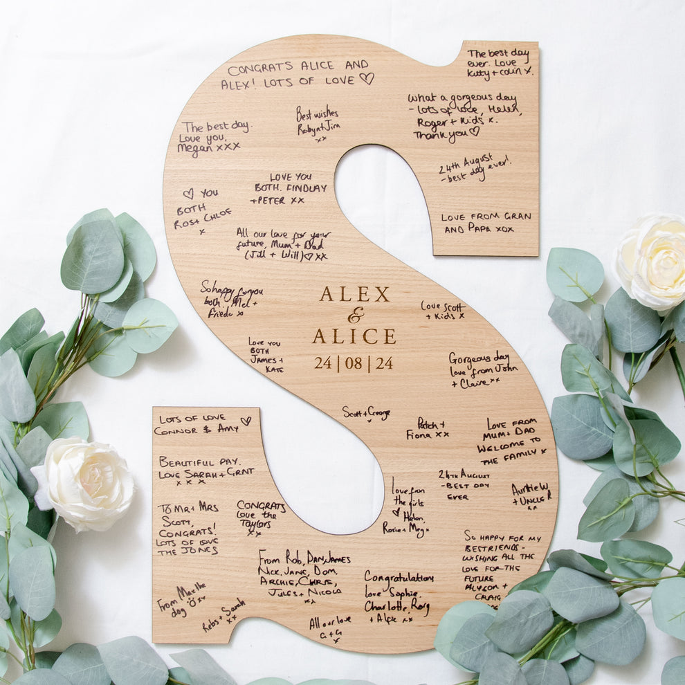 Letter guest book sign – Stag Design
