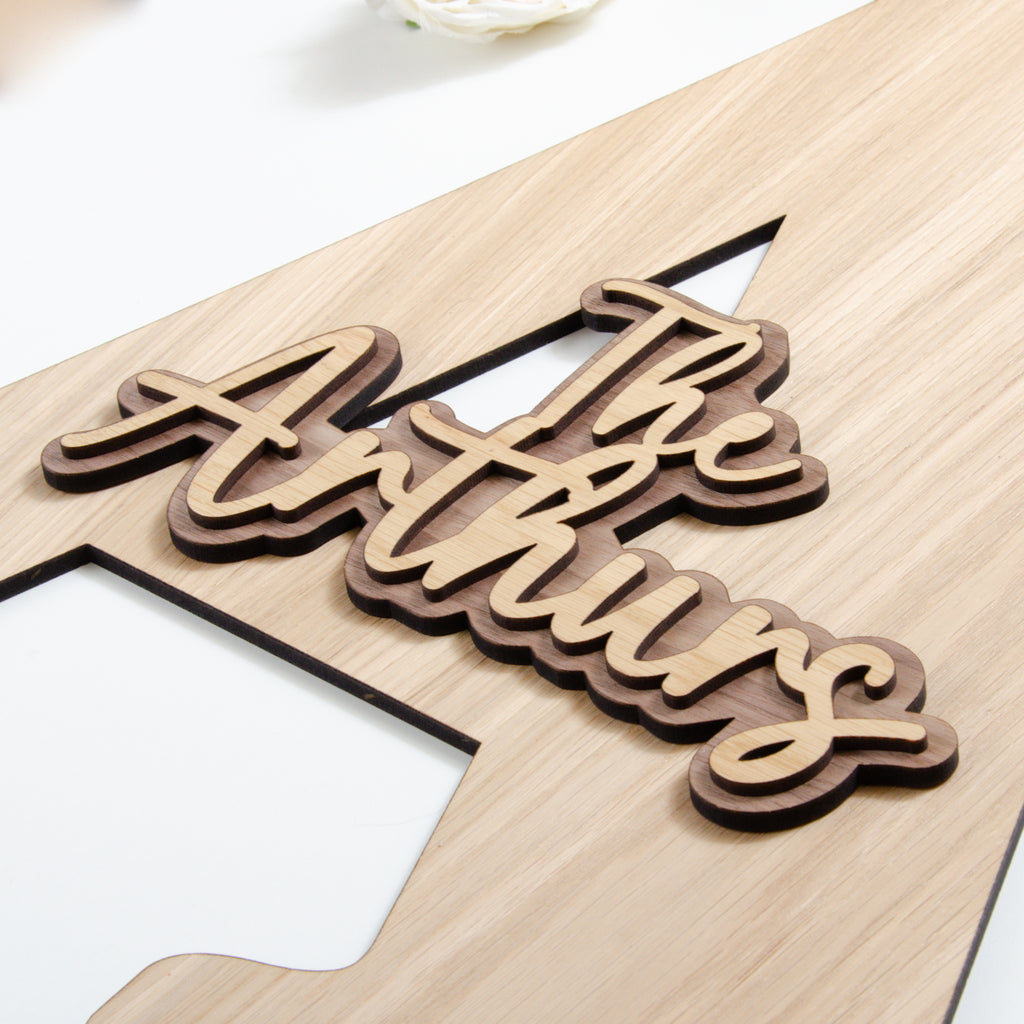Wooden letter guest book sign – Stag Design