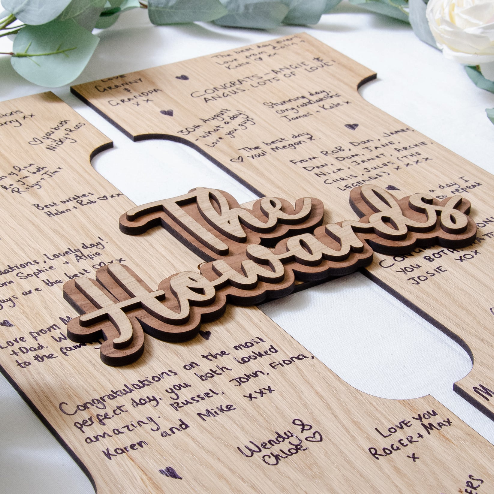 Wooden letter guest book sign – Stag Design