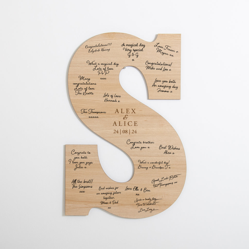 Letter guest book sign – Stag Design