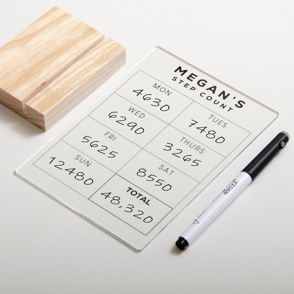 Personalised Step Count Sign – Stag Design
