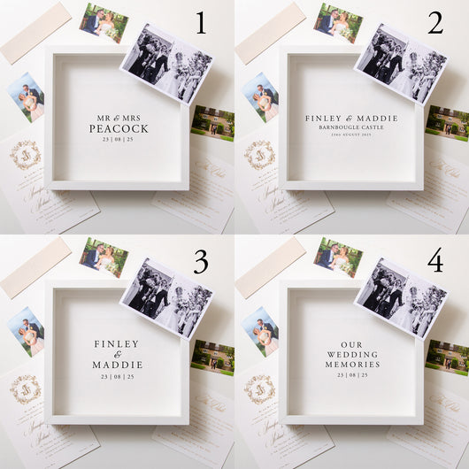 NEW! Wedding keepsake memory box frame – Stag Design