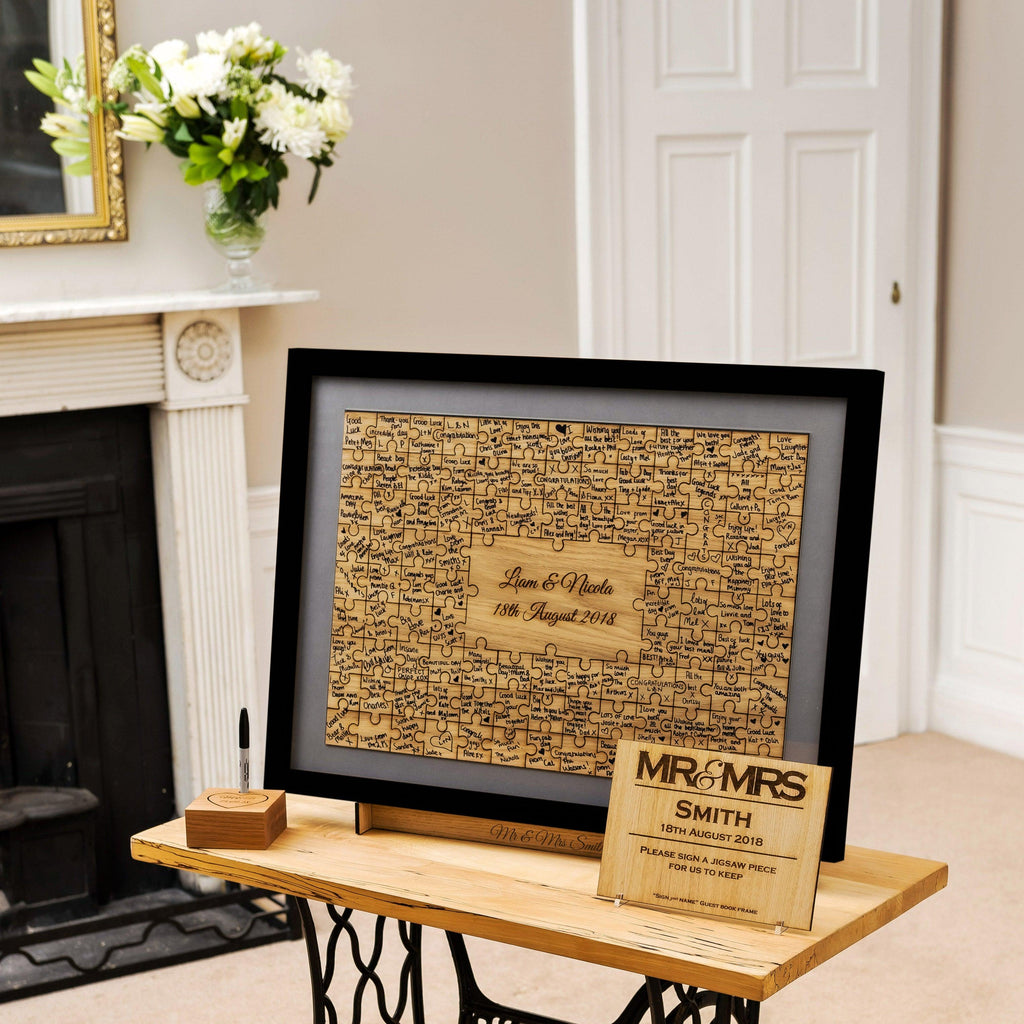 Jigsaw guest book frame – Stag Design