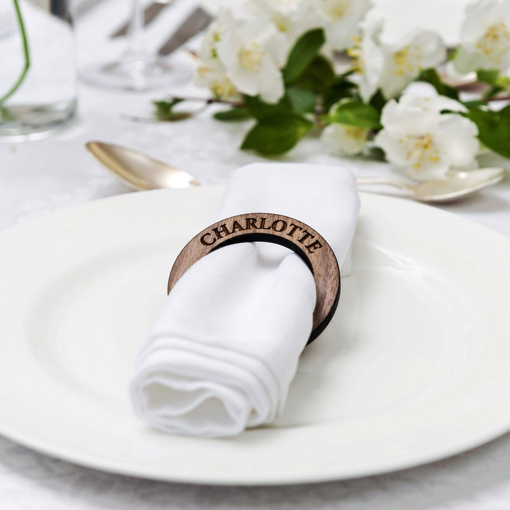 Personalised napkin rings – Stag Design