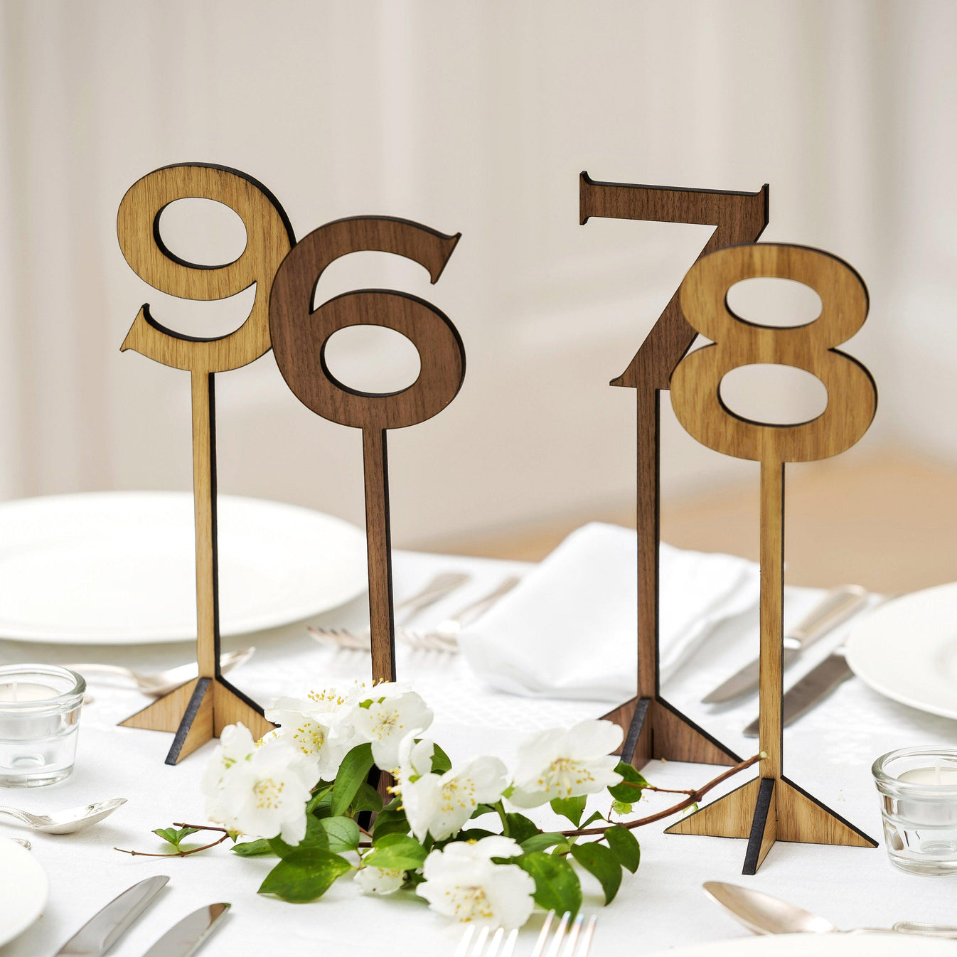 Table numbers for weddings and celebrations – Stag Design
