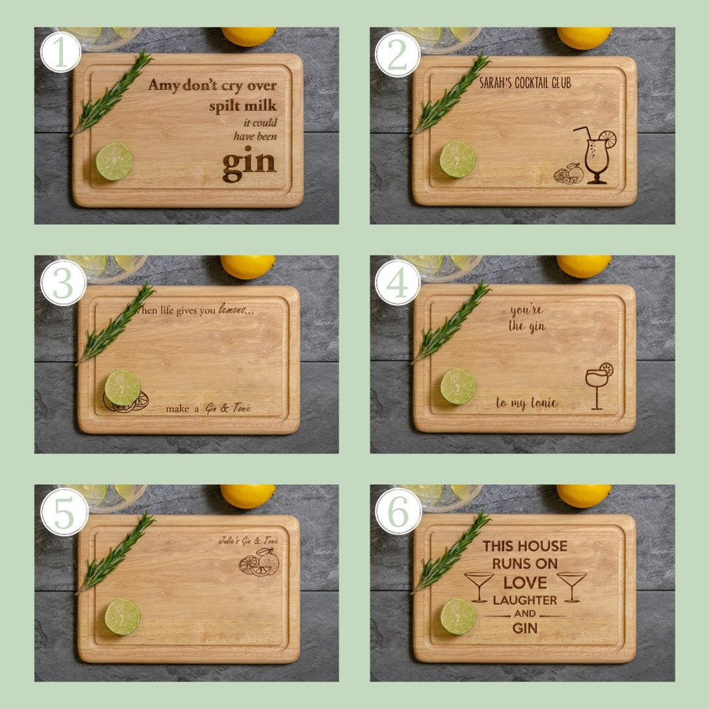 Gin Chopping Board – Stag Design