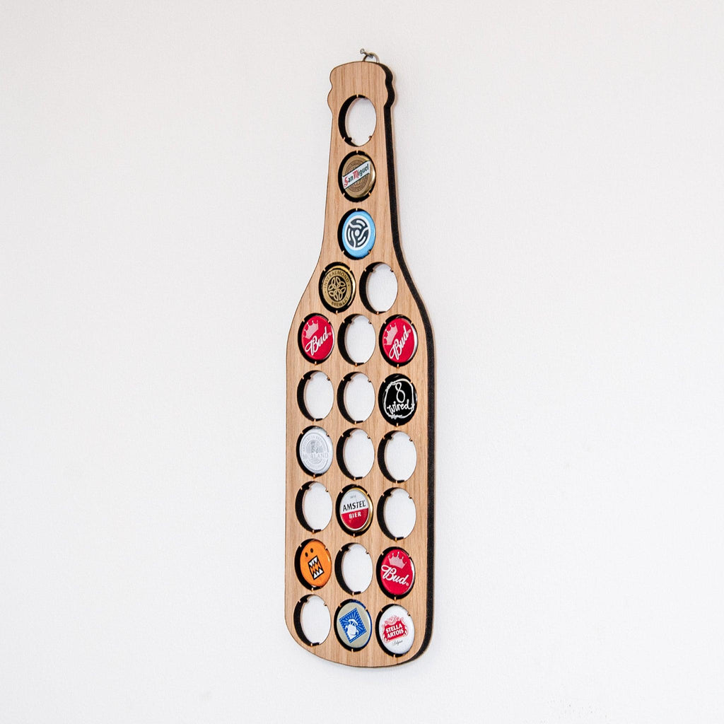 Beer cap bottle shape wall hanging – Stag Design
