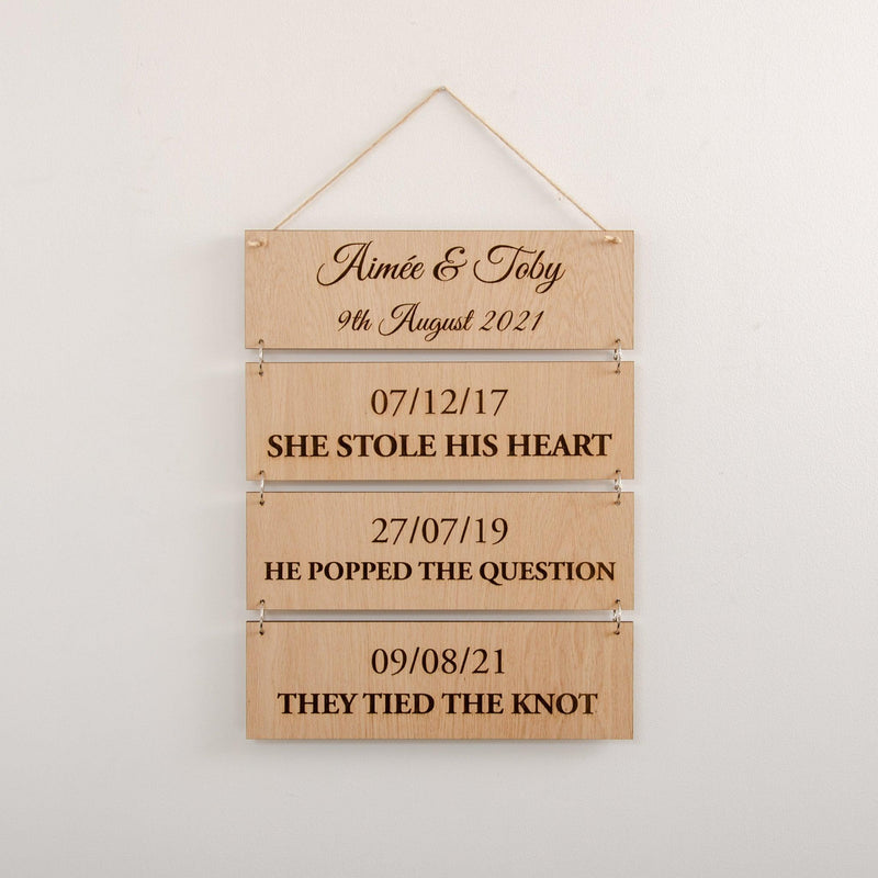 Hanging wooden wedding board – Stag Design