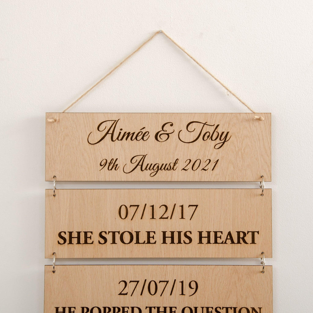 Hanging wooden wedding board – Stag Design
