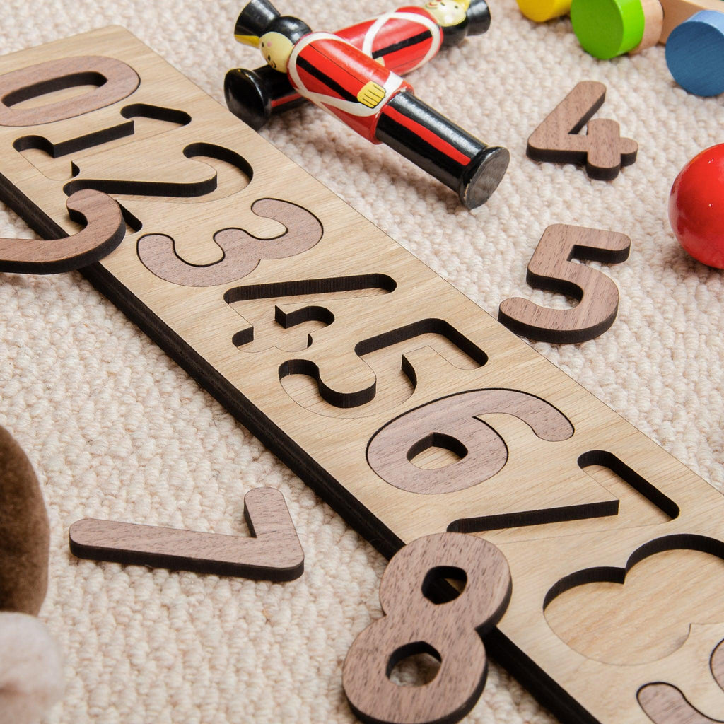 Personalised wooden number puzzle – Stag Design