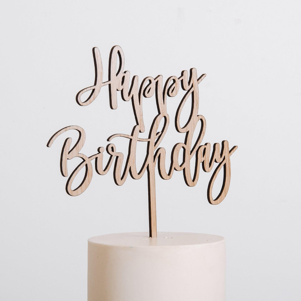 Happy Birthday cake topper – Stag Design