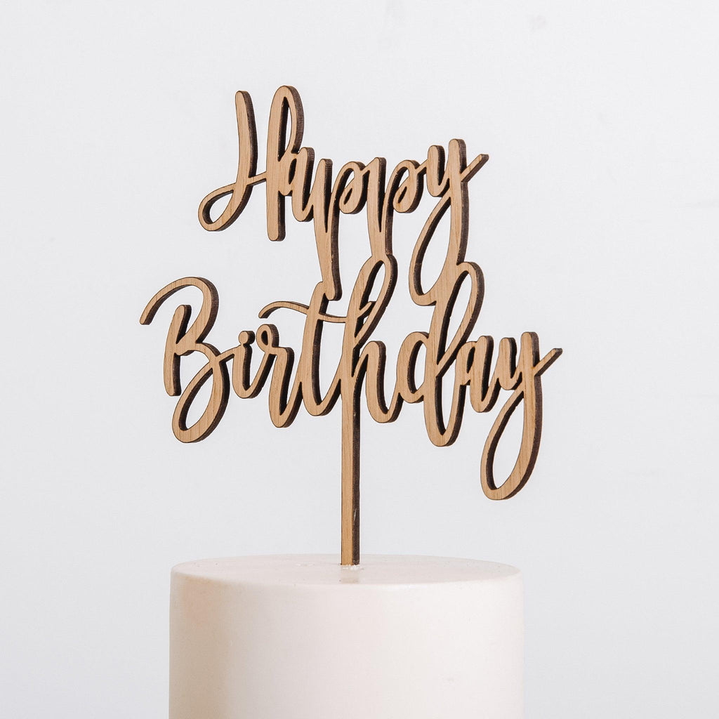 Happy Birthday cake topper – Stag Design
