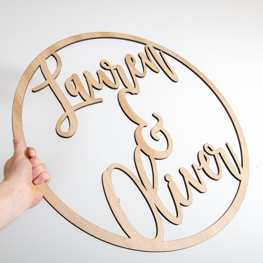 Personalised name hoop sign – Stag Design
