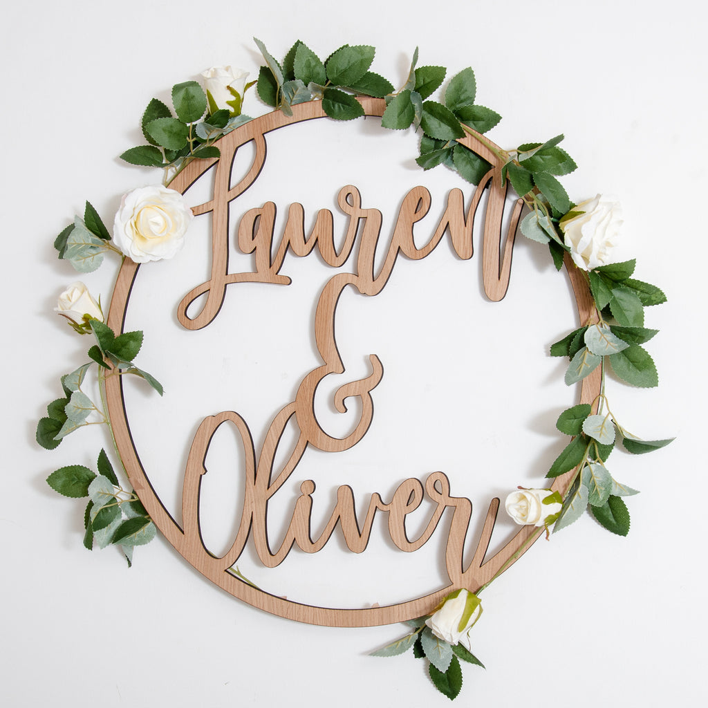 Personalised name hoop sign – Stag Design