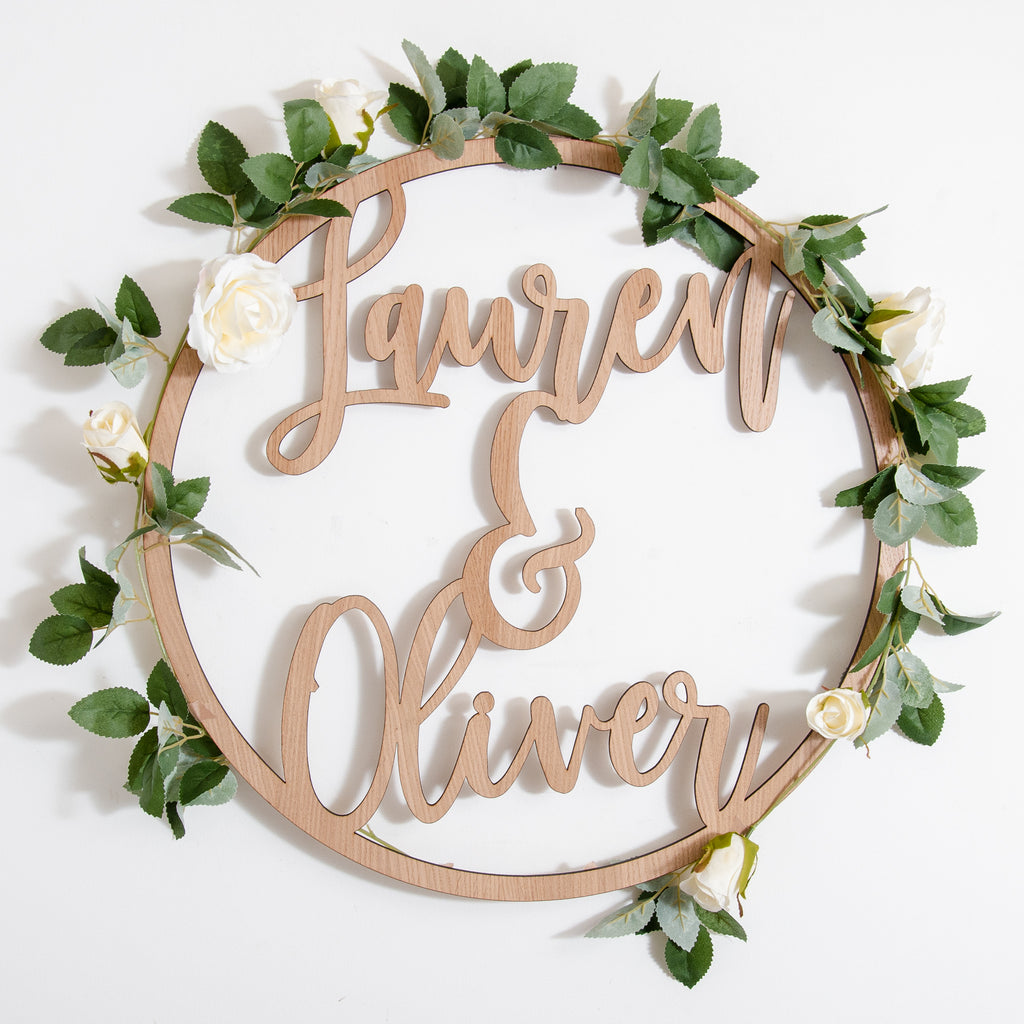 Personalised name hoop sign – Stag Design