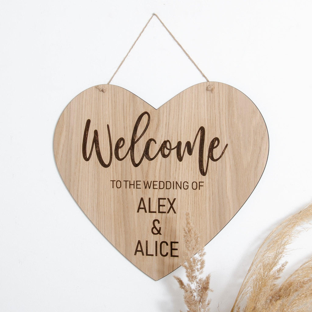 Wooden heart welcome sign – Stag Design
