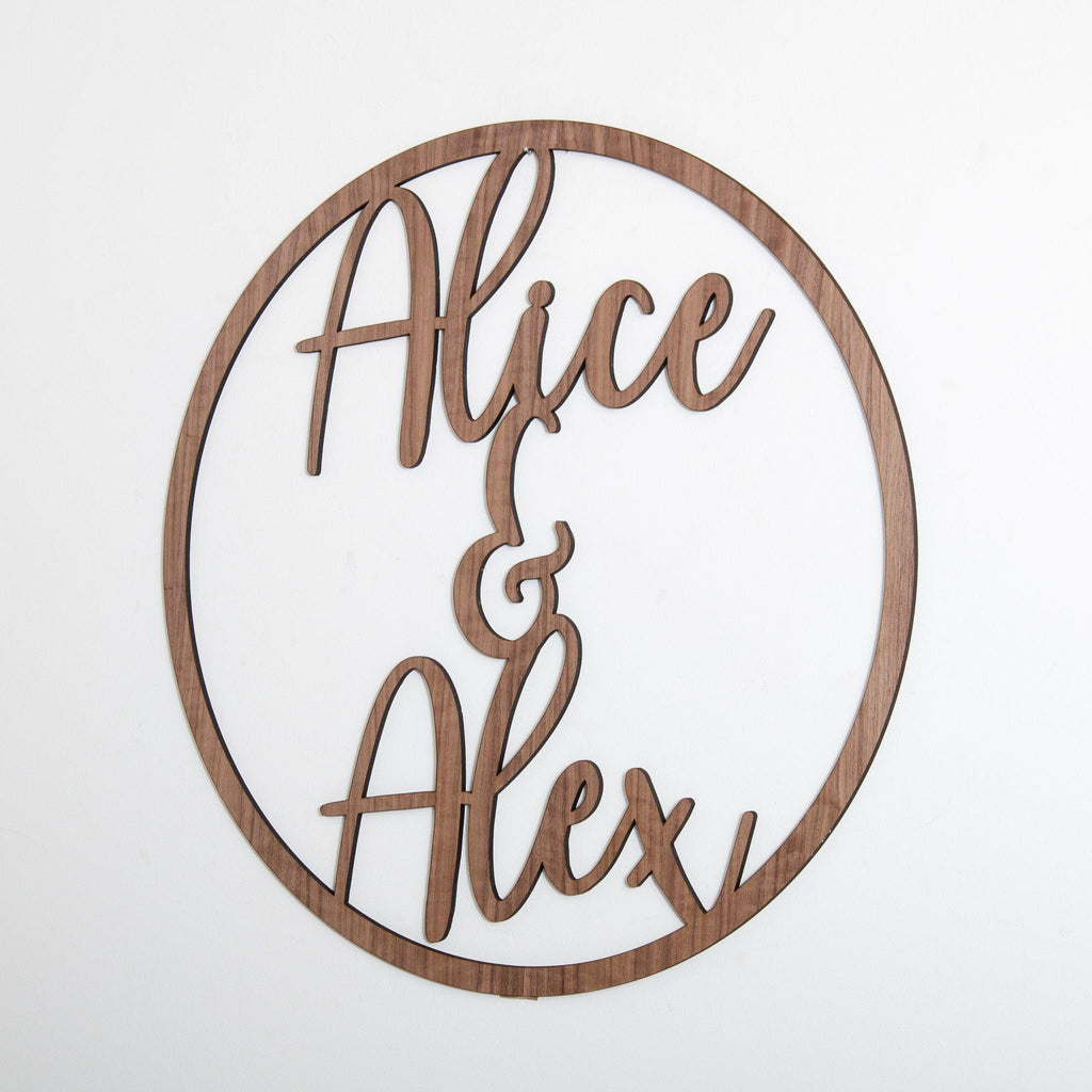 Personalised name hoop sign – Stag Design