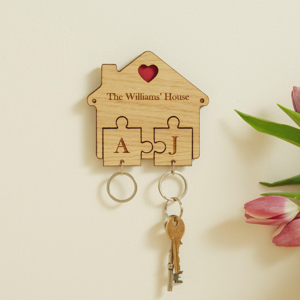 Personalised jigsaw key ring holder – Stag Design