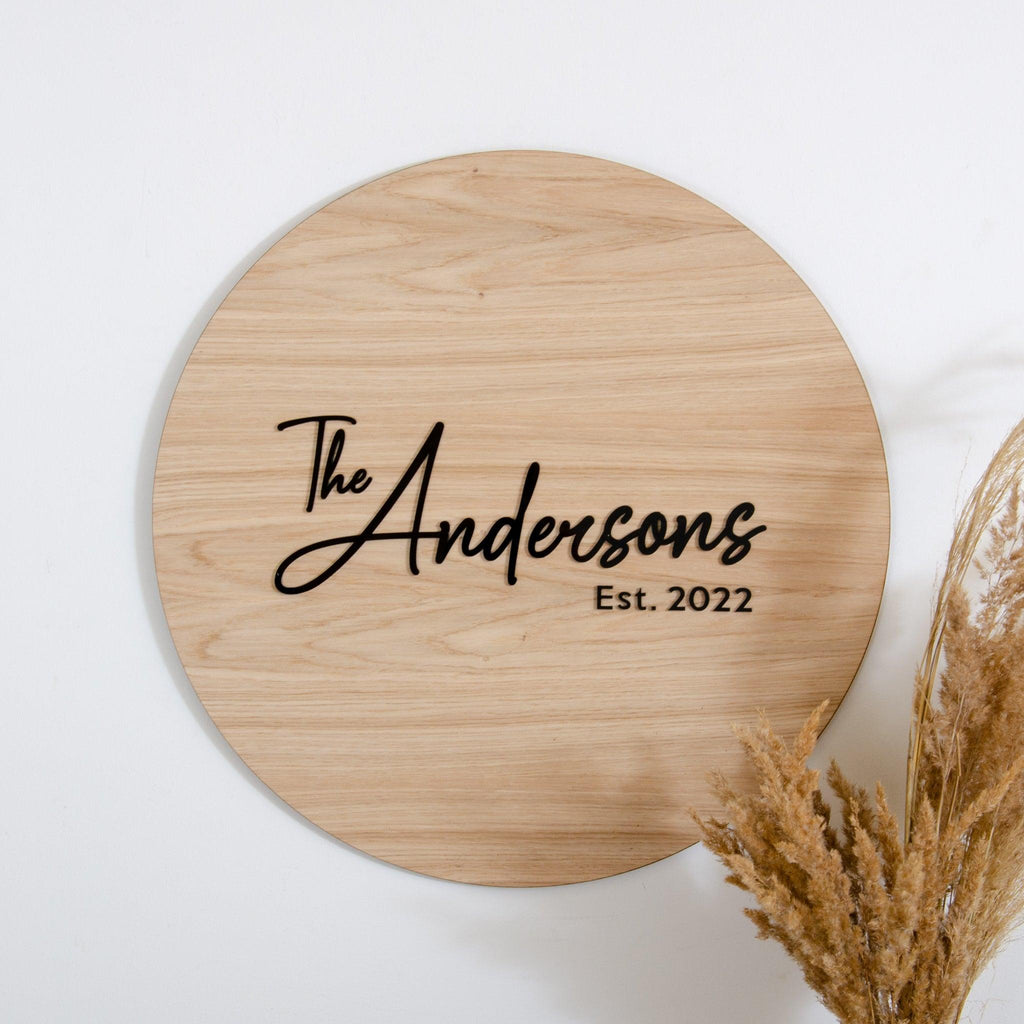 Alternative circle guest book sign – Stag Design