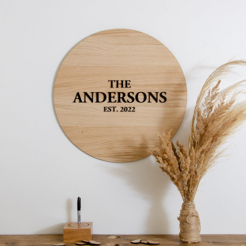 Alternative circle guest book sign – Stag Design