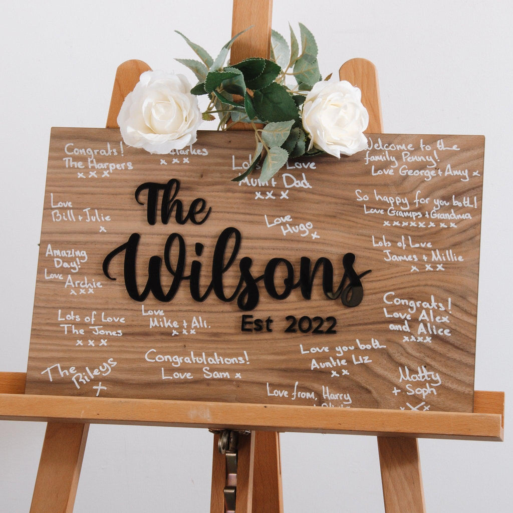 Alternative rectangle guest book sign – Stag Design
