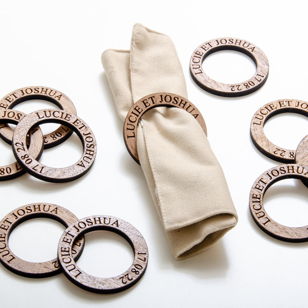 Personalised napkin rings – Stag Design