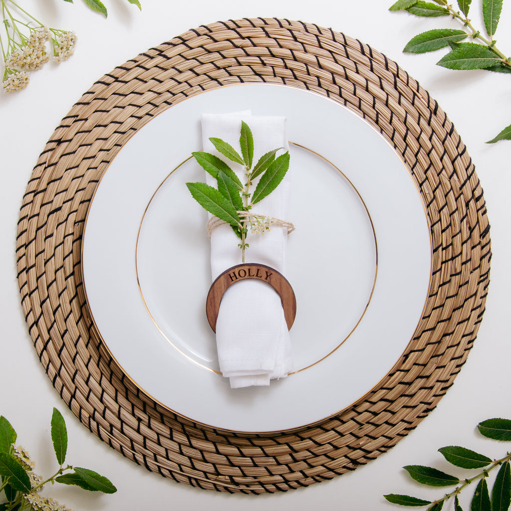 Personalised napkin rings – Stag Design
