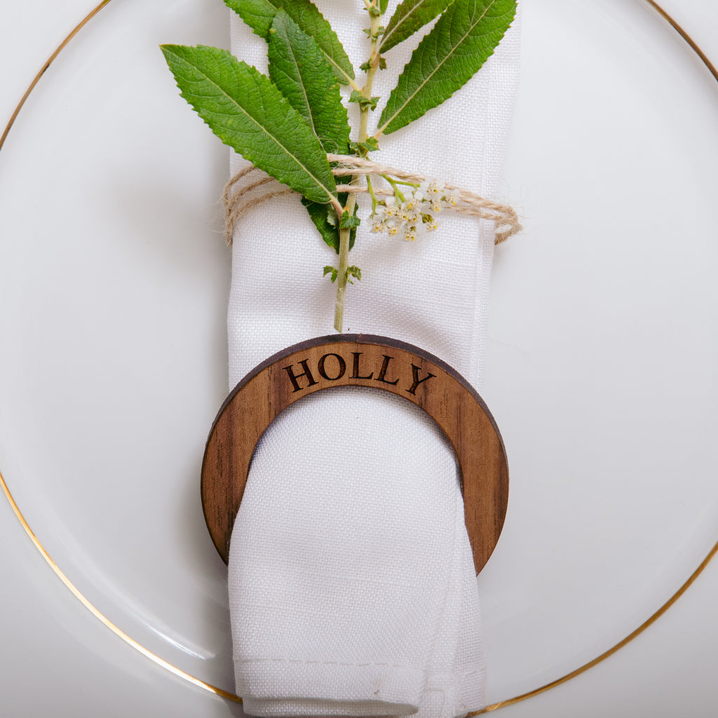 Personalised napkin rings – Stag Design