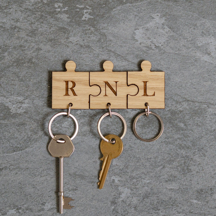 Personalised jigsaw key ring holder – Stag Design
