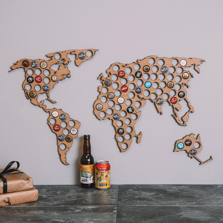 Beer Cap World Map – Stag Design