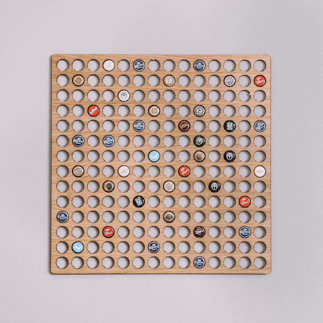 Beer cap wall hanging display – Stag Design