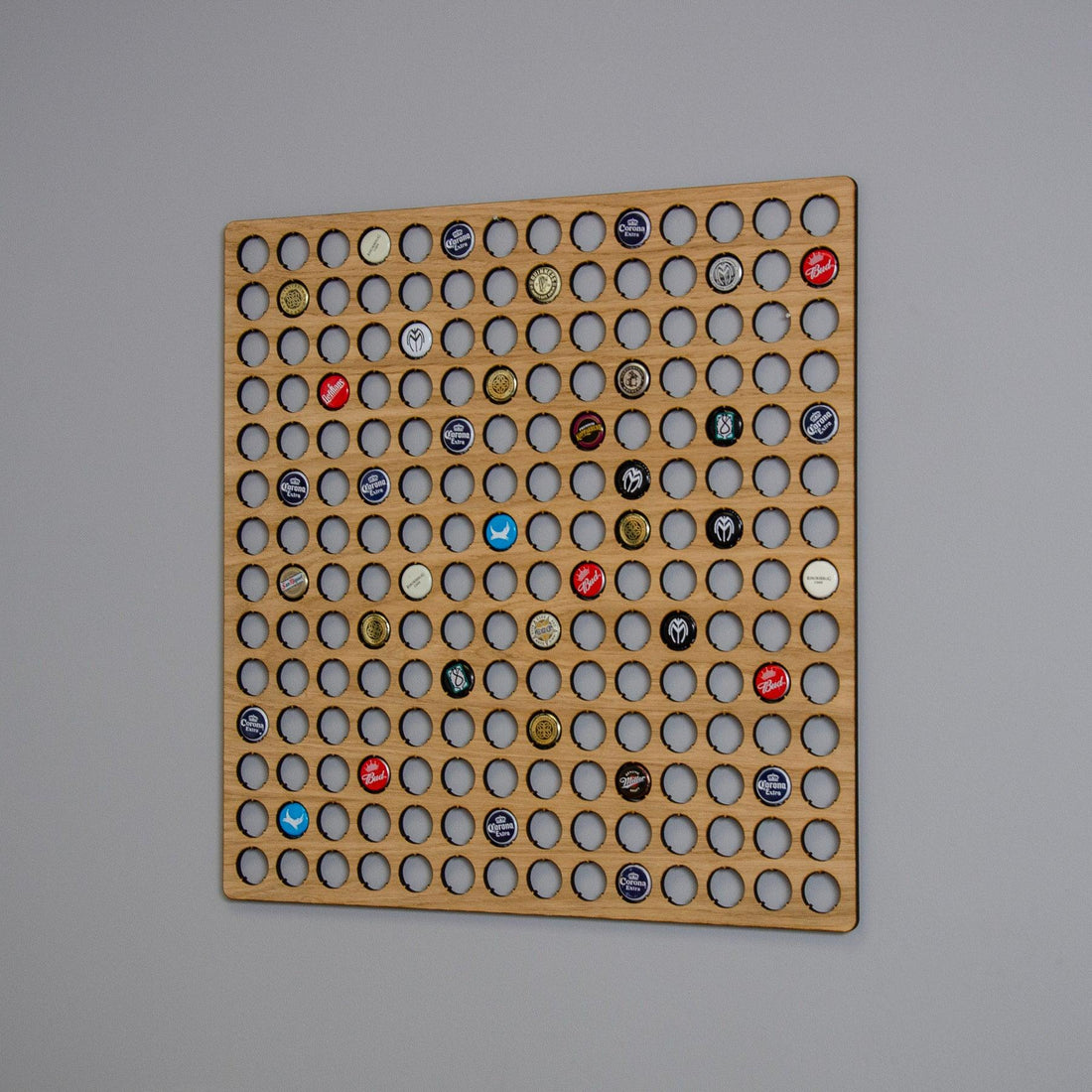 Beer cap wall hanging display – Stag Design