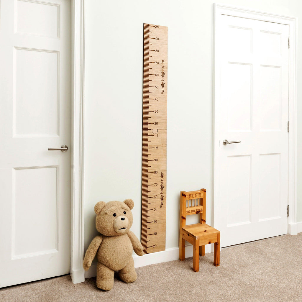 Personalised family height ruler – Stag Design