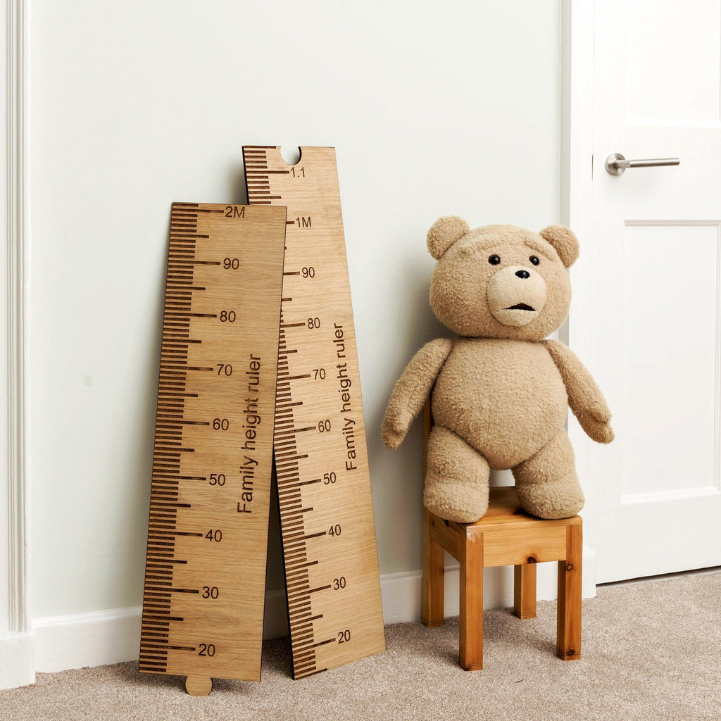 Personalised family height ruler – Stag Design