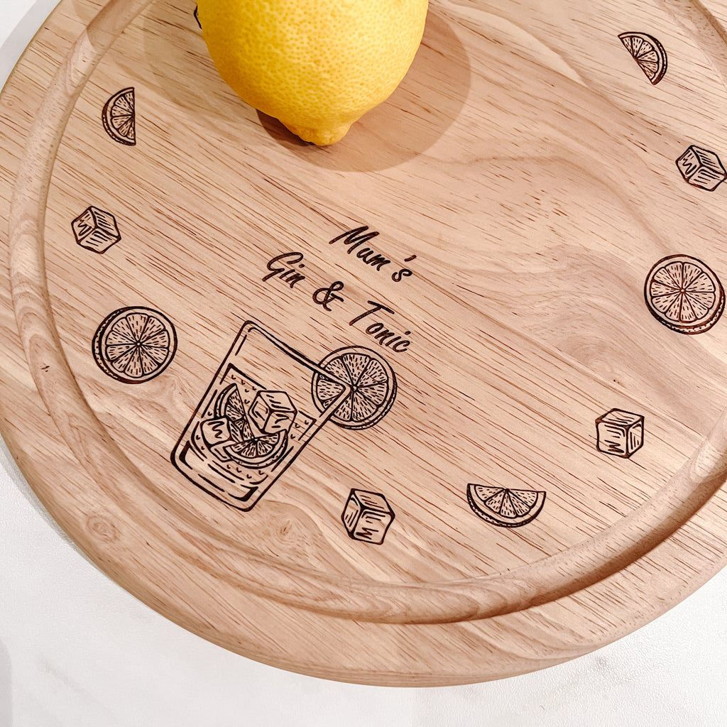 Gin chopping board – Stag Design