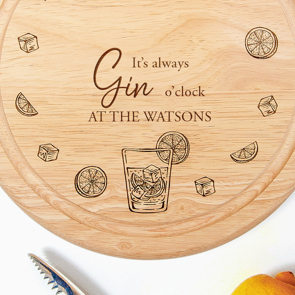 Gin o'clock chopping board – Stag Design
